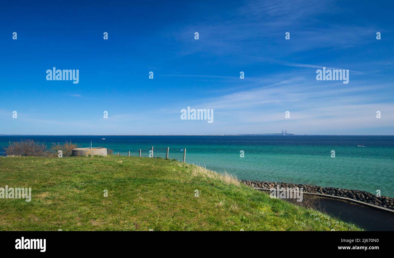 Picturesque Baltic sea from the top of Dragor fort Denmark Stock Photo ...