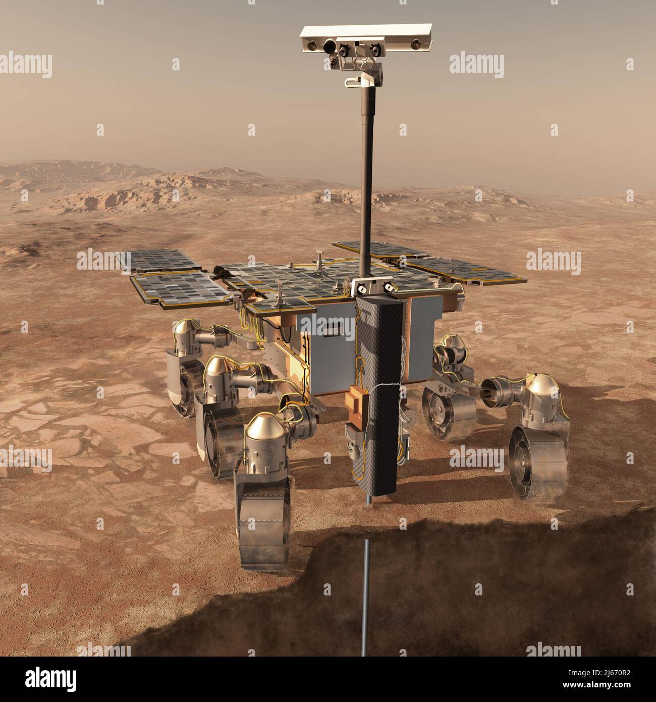 The european rover on the planet mars Stock Photo - Alamy