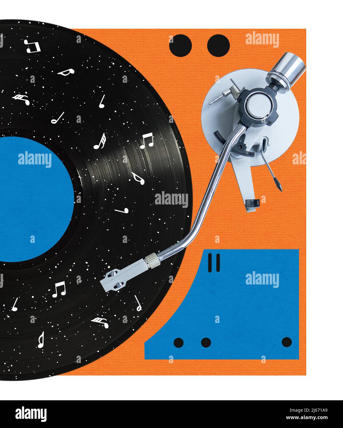 Contemporary art collage. Concept of music lifestyle, creativity ...