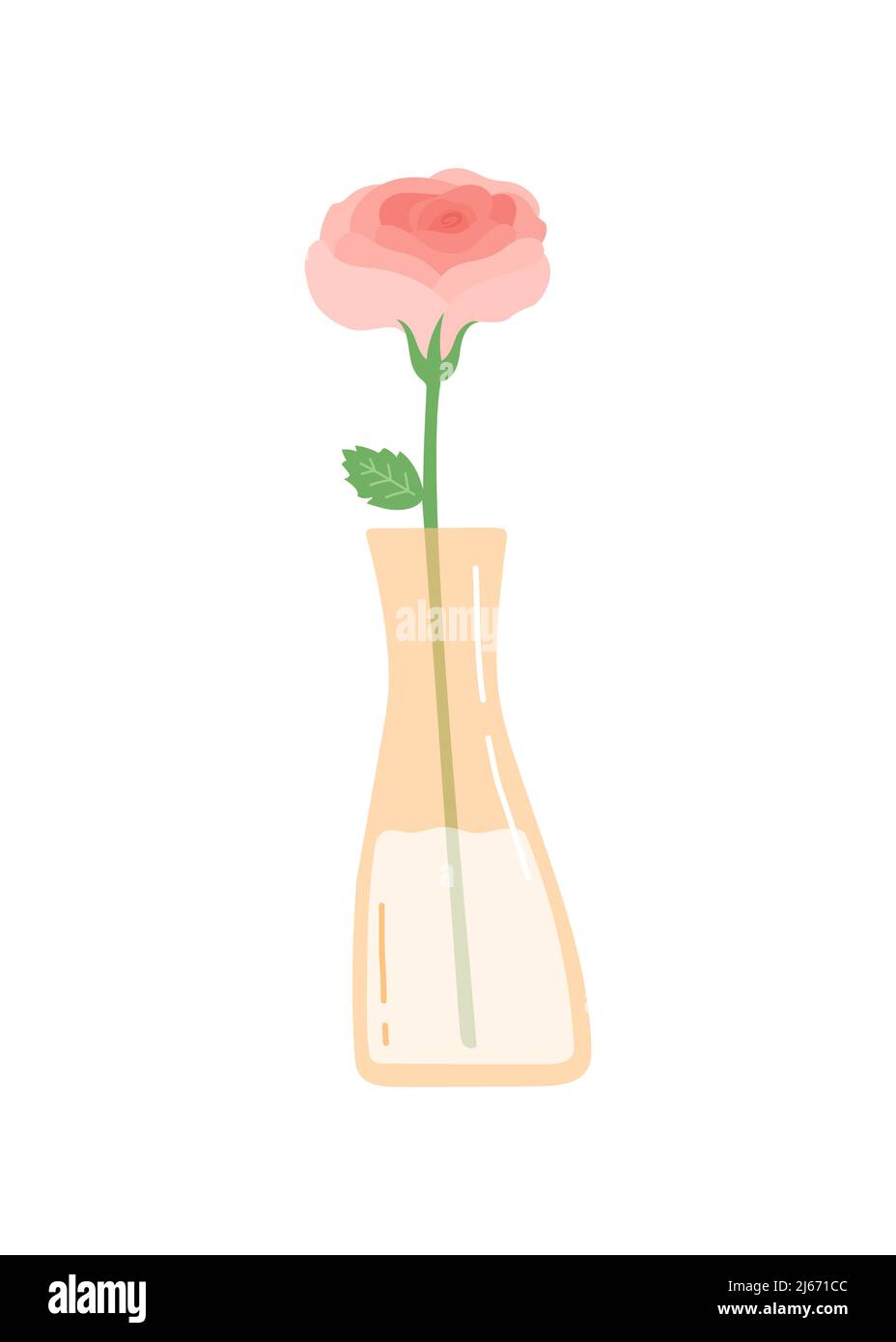 Flower in vase, simple flat design vector Stock Vector Image & Art - Alamy