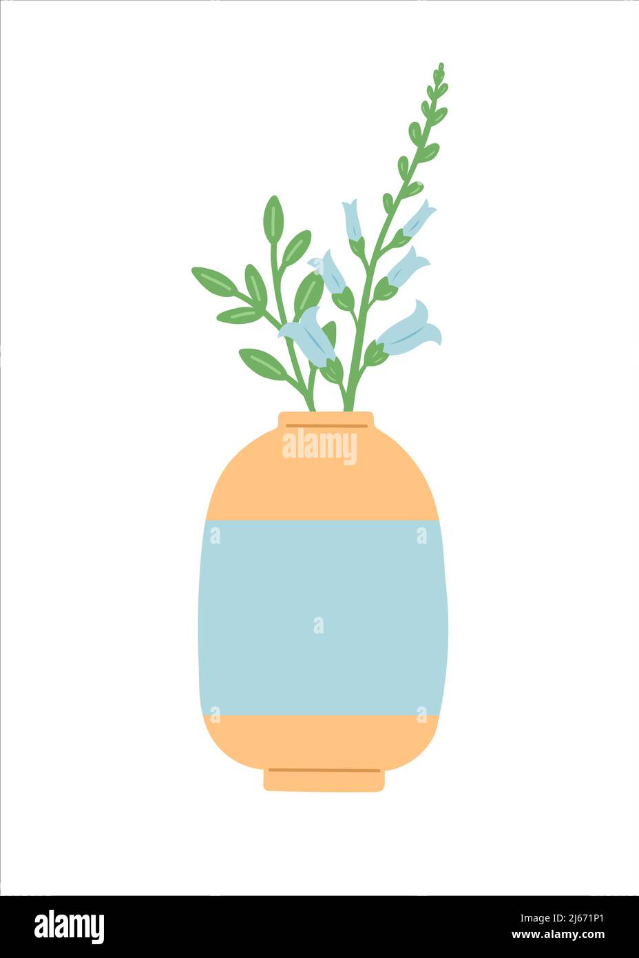 Flower in vase, simple flat design vector Stock Vector Image & Art - Alamy