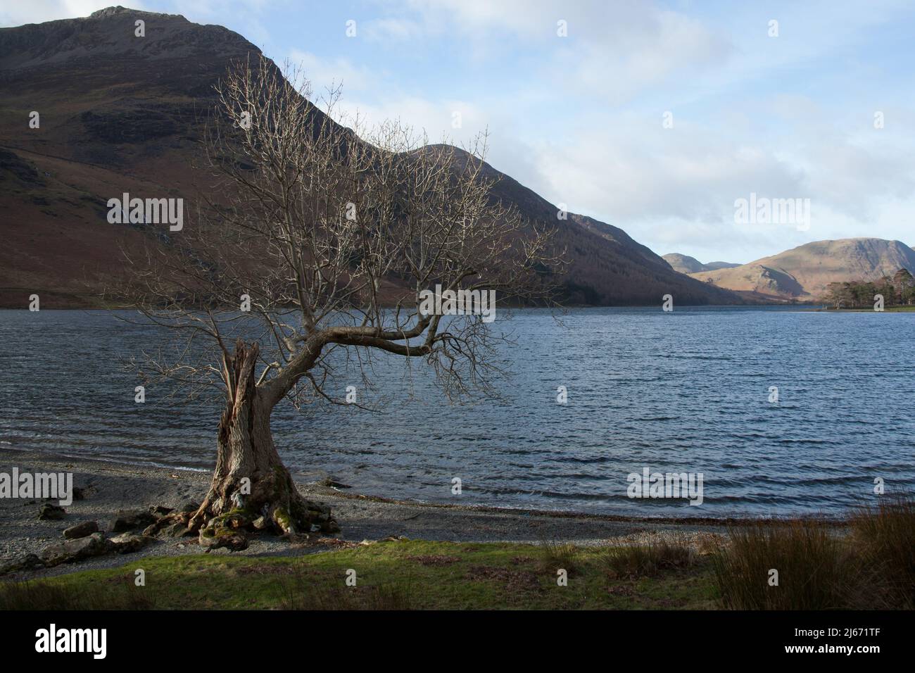 Views of Buttermere Lake in The Lake District in Allerdale, Cumbria in ...