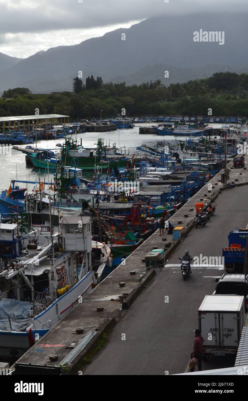Hsin-kang fishing port (Chenggong township) near Taitung, in the ...