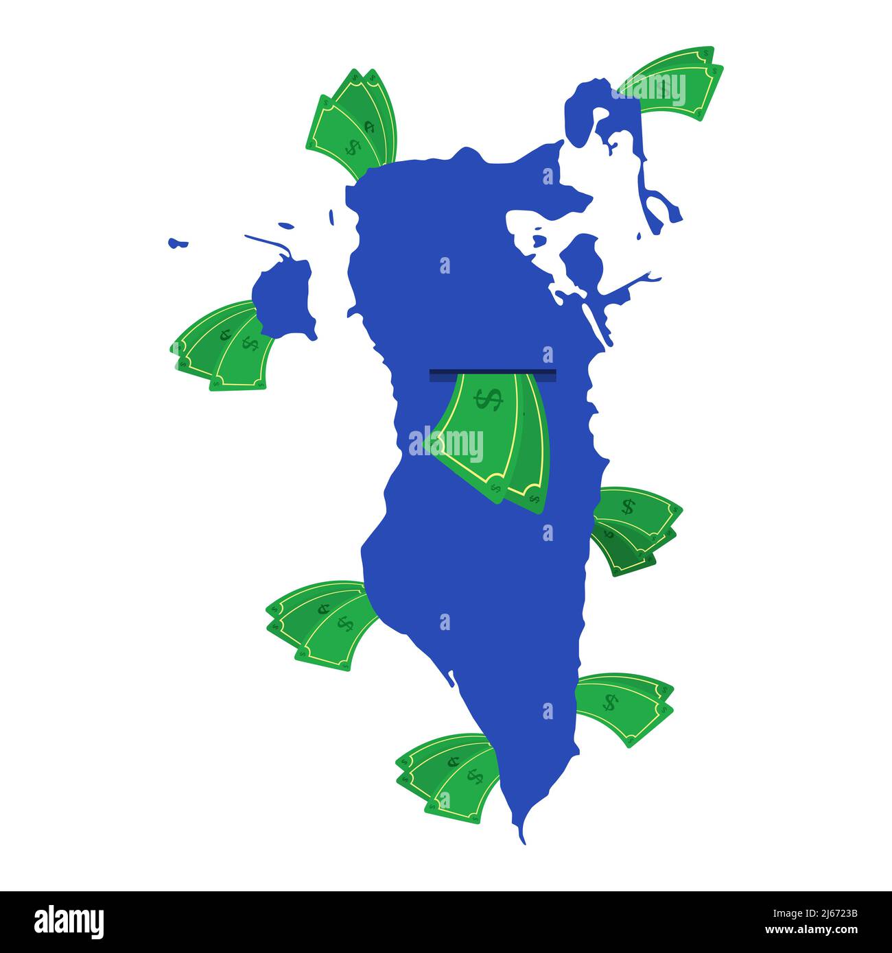 Bahrain map hi-res stock photography and images - Alamy