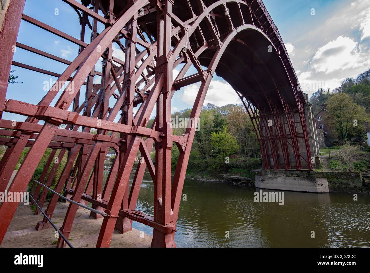 The Iron Bridge is a cast iron arch bridge that crosses the River ...
