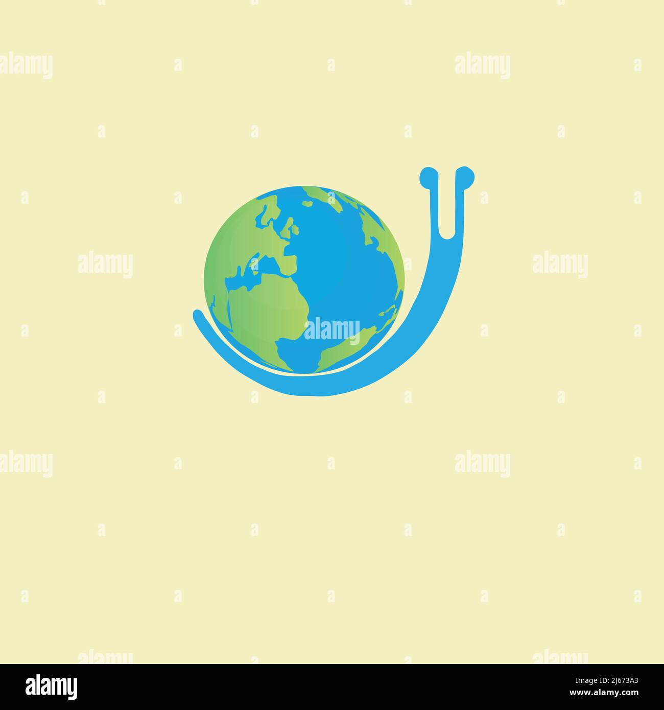 Snail with an earth globe as a shell Stock Vector Image & Art - Alamy