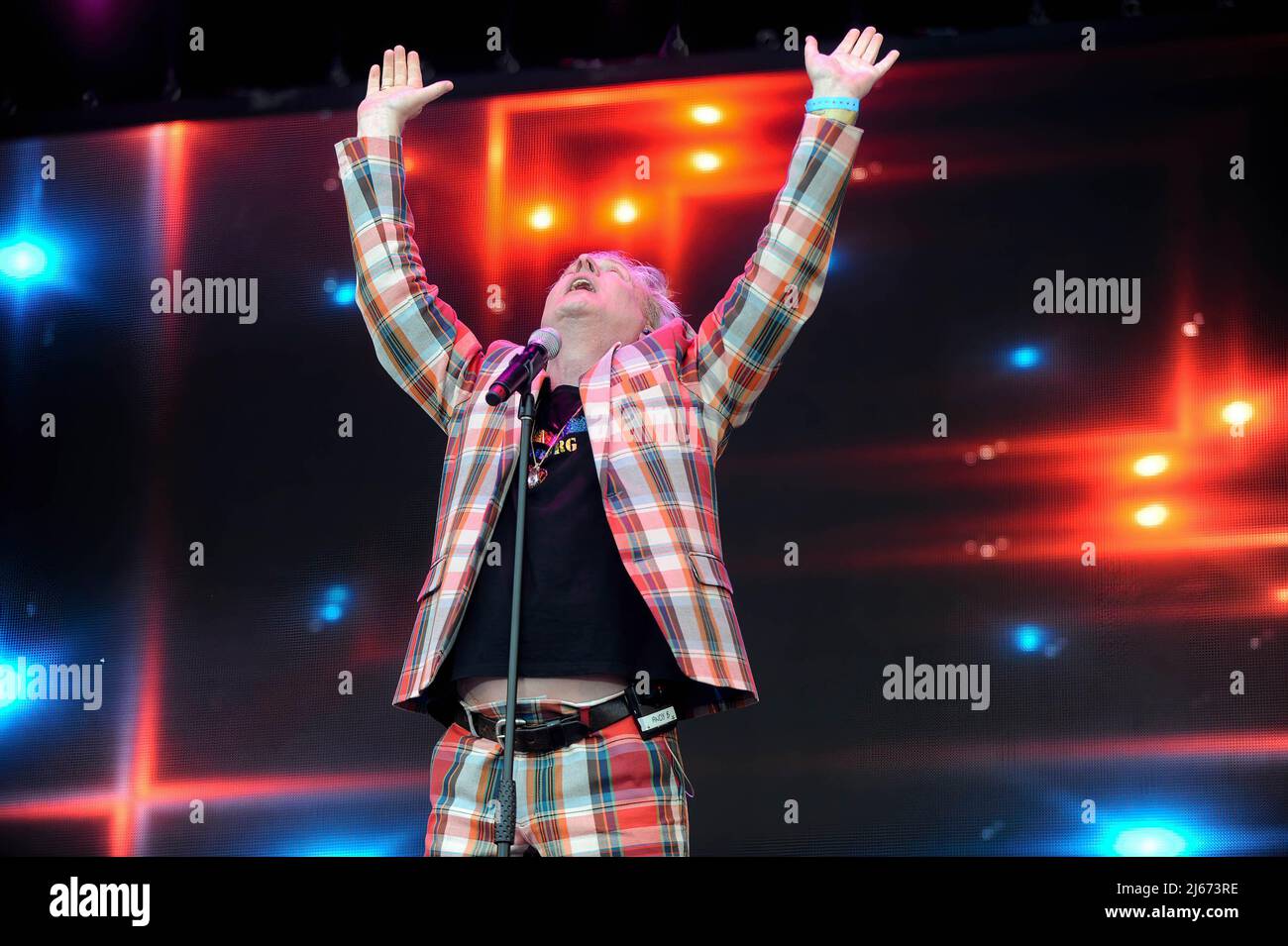 Andy Bell lead singer of Erasure performs live at Lets Rock Leeds 80s ...