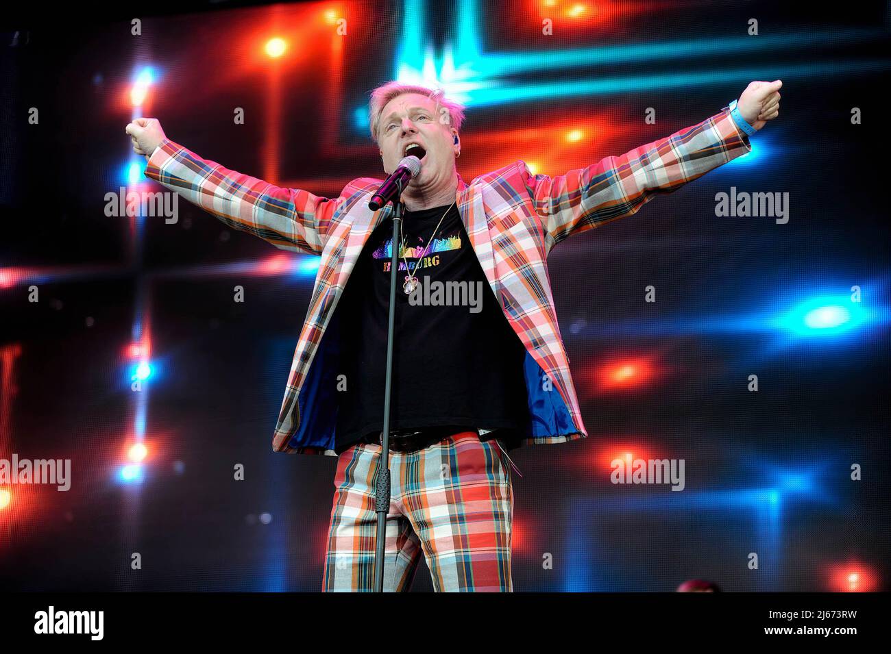 Andy Bell lead singer of Erasure performs live at Lets Rock Leeds 80s ...