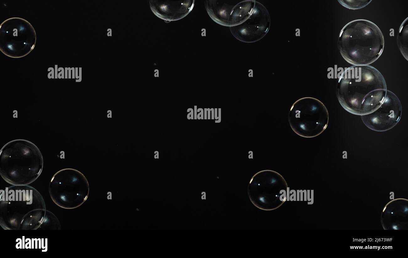 Soap bubble drop or Shampoo bubbles floating like flying in the air ...