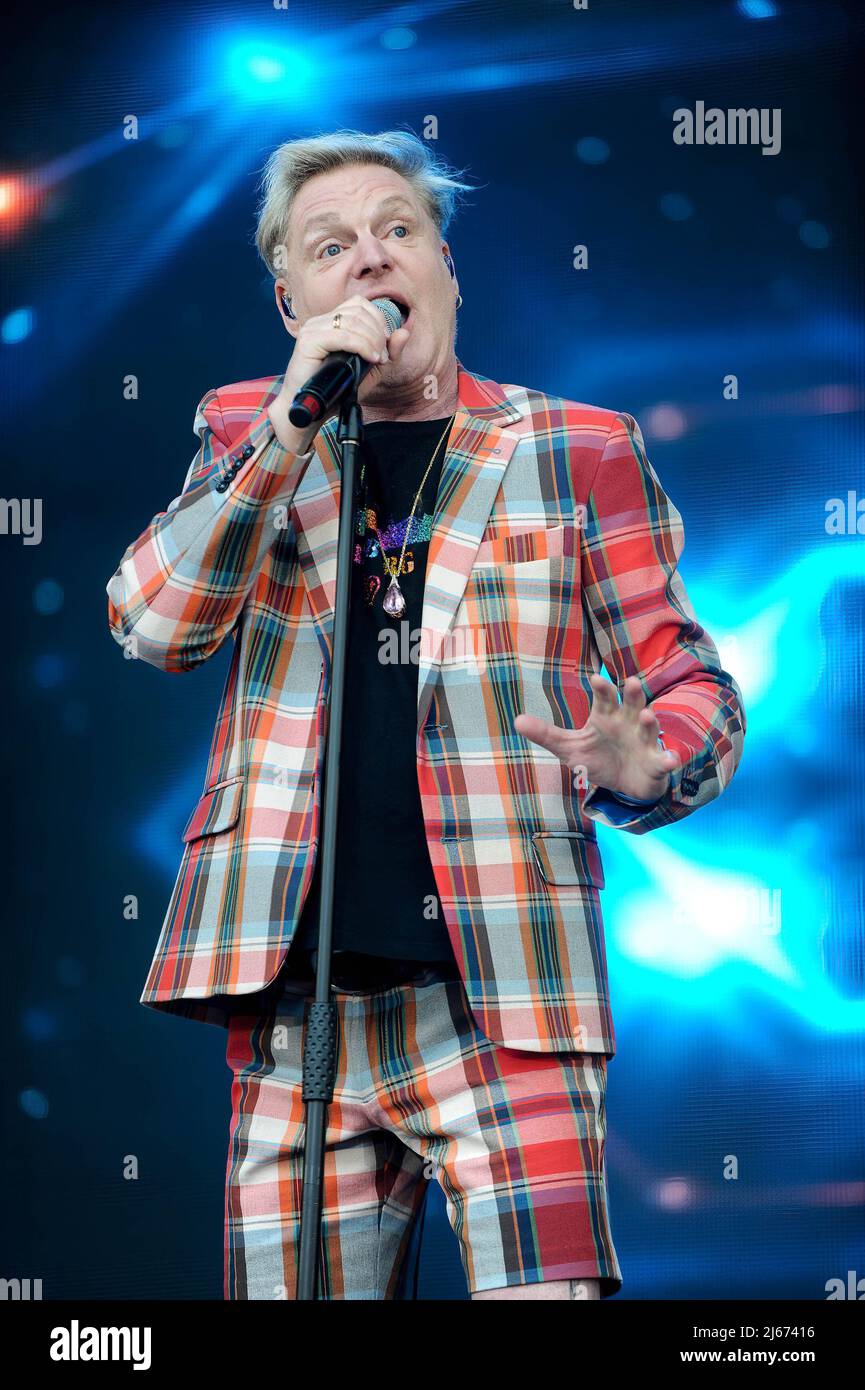 Andy Bell lead singer of Erasure performs live at Lets Rock Leeds 80s ...