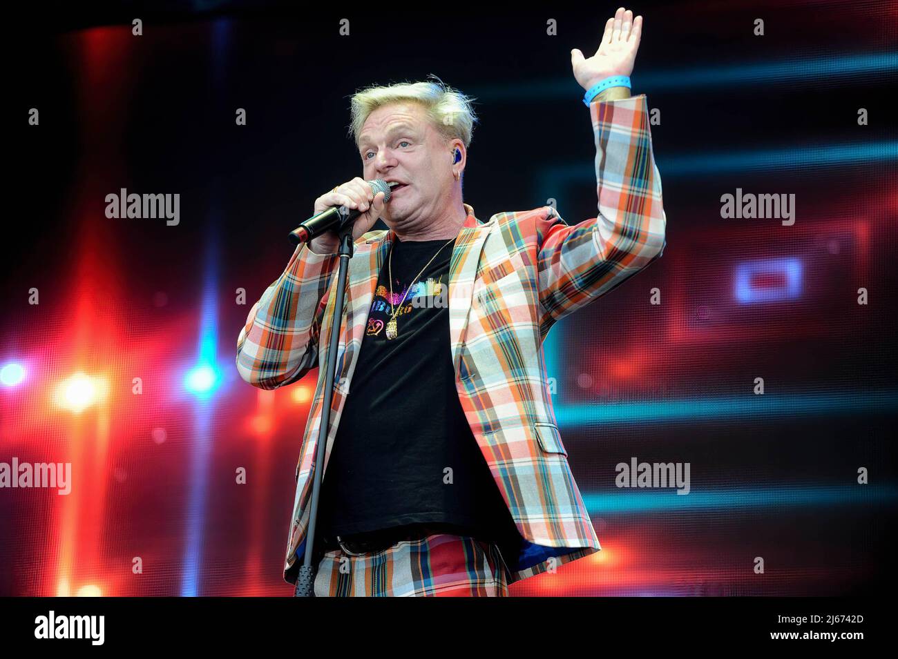 Andy Bell lead singer of Erasure performs live at Lets Rock Leeds 80s ...