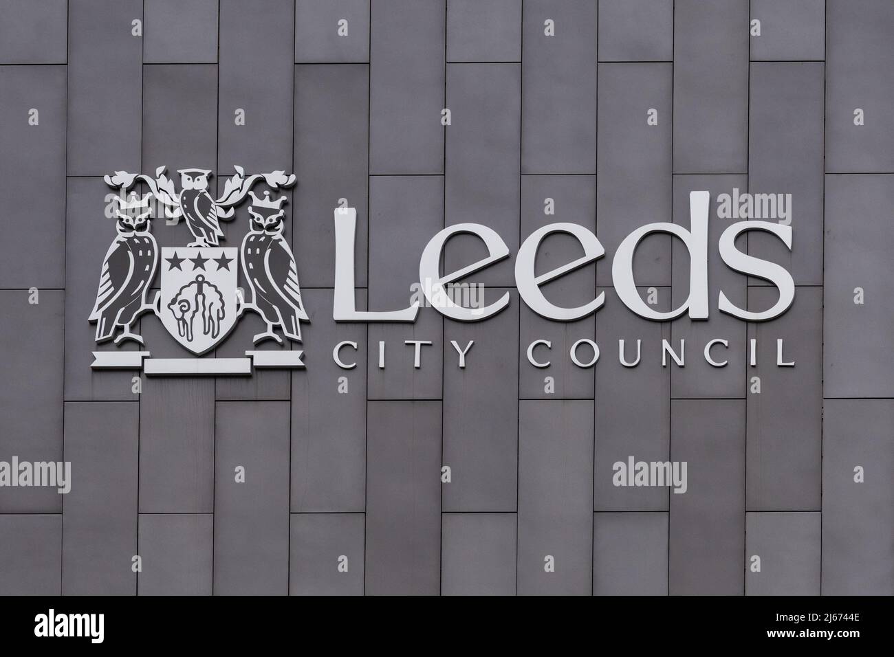 Leeds City Council sign, Merrion House, Leeds, England, UK Stock Photo ...