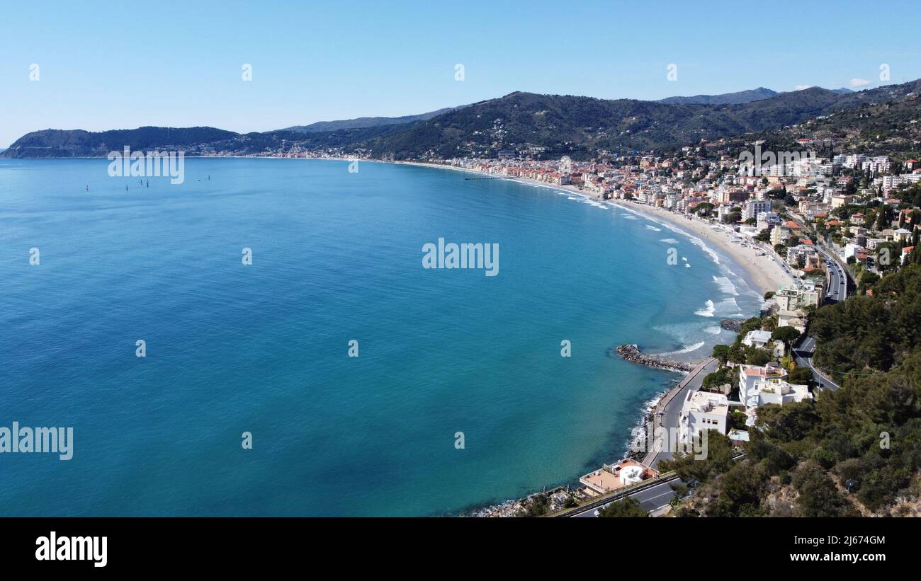 Alassio Liguria west coast Stock Photo - Alamy