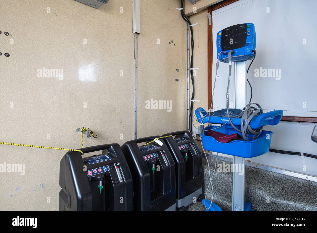 Lviv, Ukraine - April 26, 2022: New re-equipped evacuation medical ...