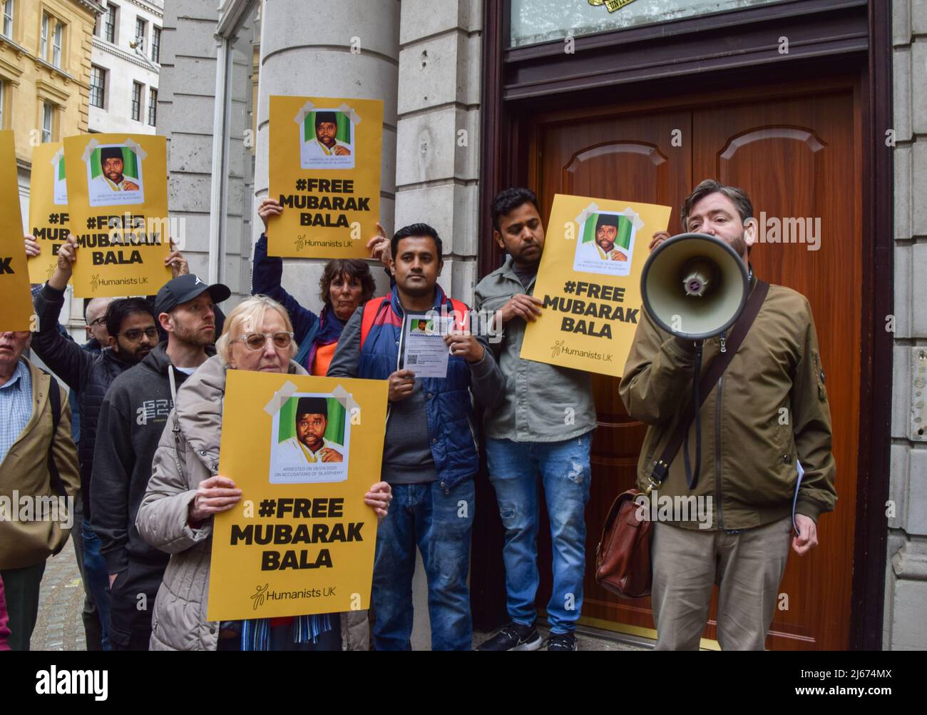 London, UK. 28th April 2022. Andrew Copson, President of Humanists ...