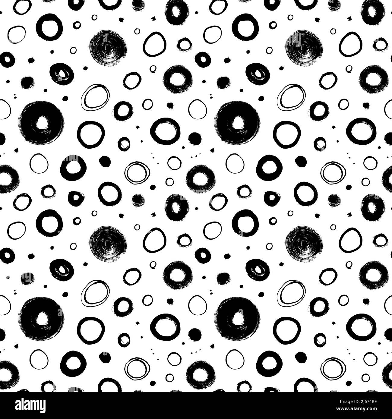 Hand drawn grunge vector circles seamless pattern Stock Vector Image & Art - Alamy