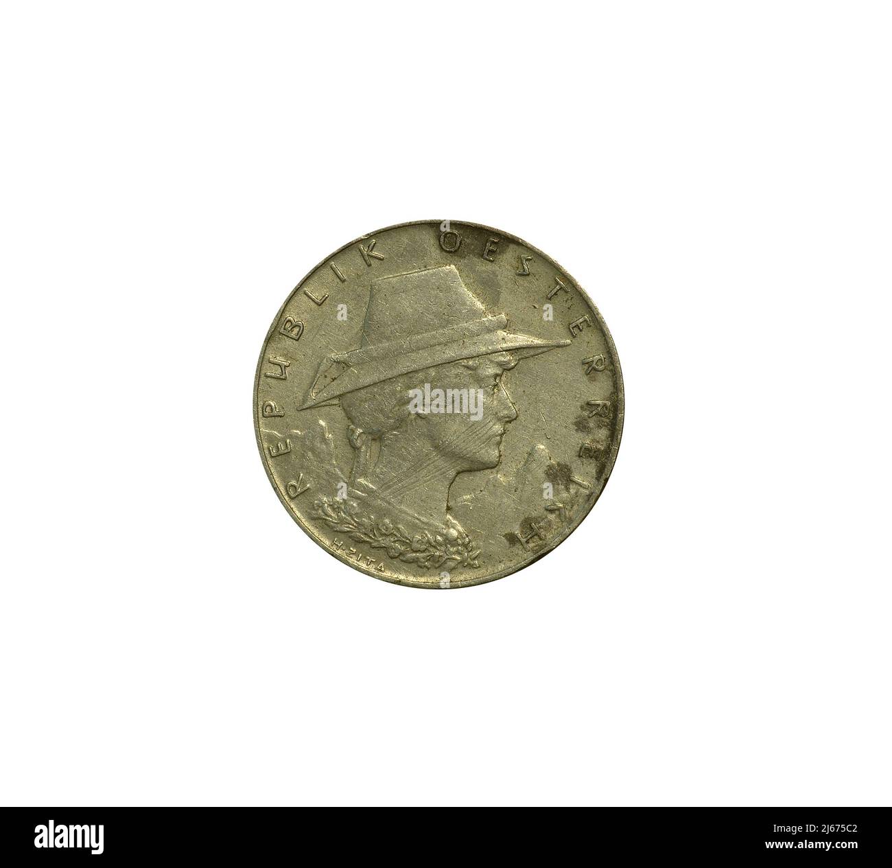 1000 kroner coin made by Austria in 1924, that shows Margaret, Countess ...