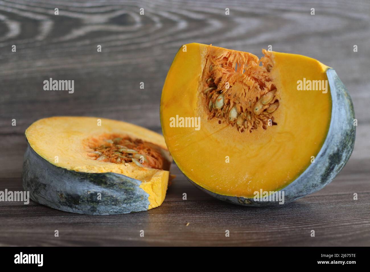 Sliced pumpkin. A pumpkin is a cultivar of winter squash that is round ...