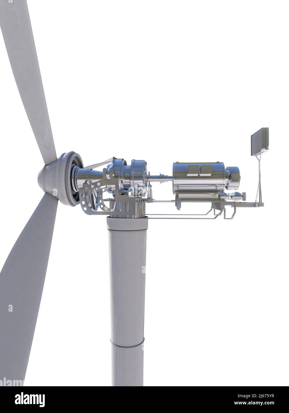 wind turbine isolated on white background 3d illustration Stock Photo ...