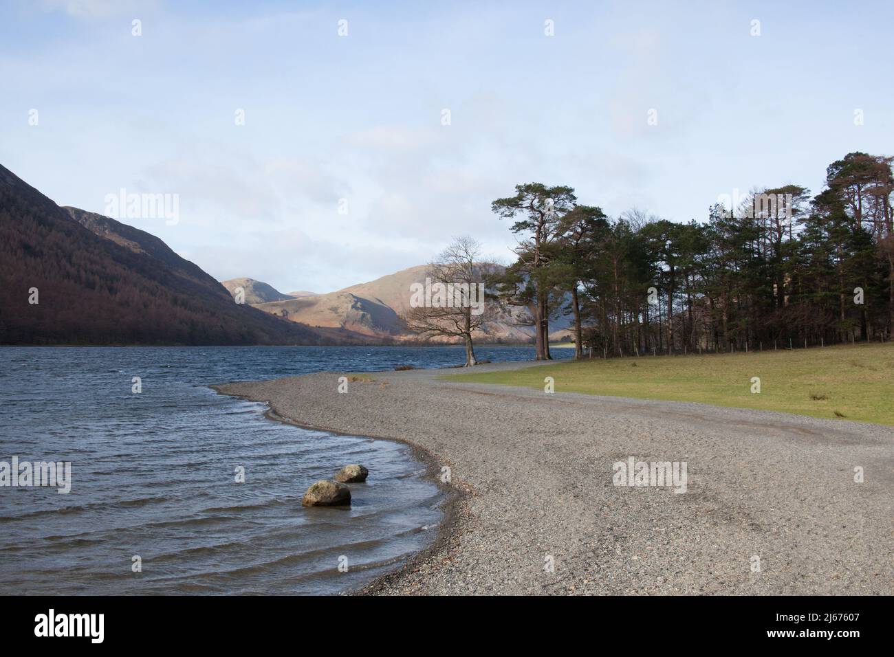 Views of Buttermere Lake in The Lake District in Allerdale, Cumbria in ...