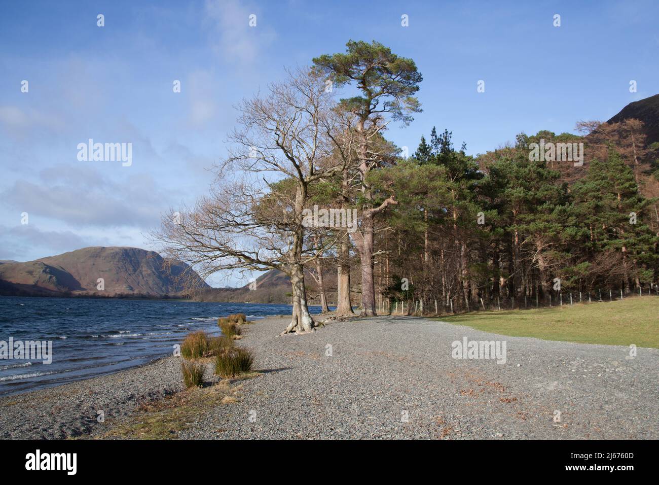 Views of Buttermere Lake in The Lake District in Allerdale, Cumbria in ...