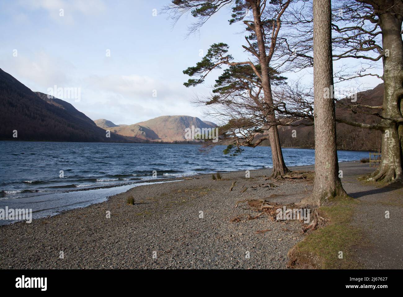 Views of Buttermere Lake in The Lake District in Allerdale, Cumbria in ...