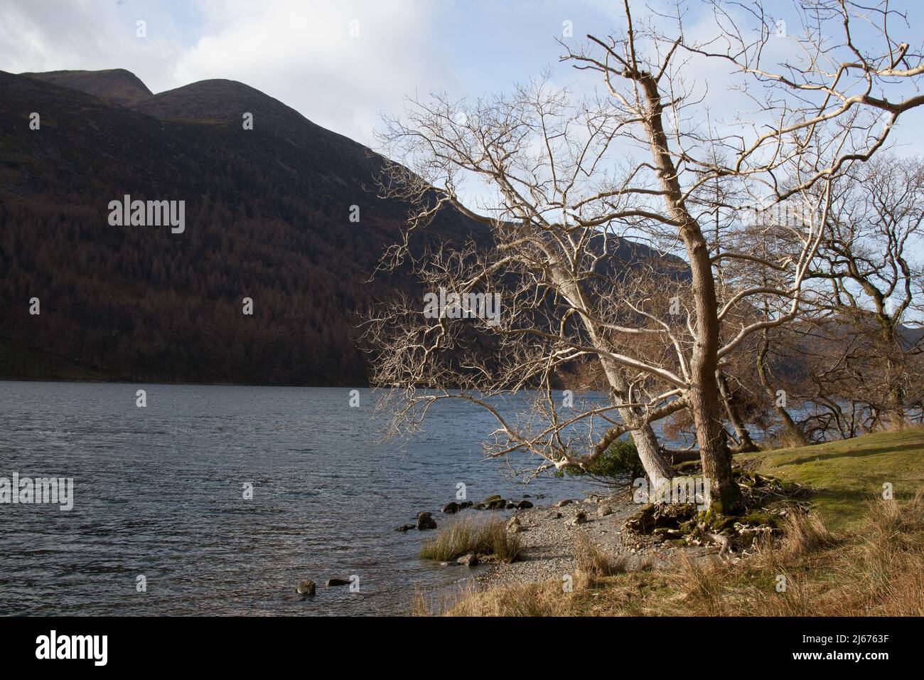 Views of Buttermere Lake in The Lake District in Allerdale, Cumbria in ...