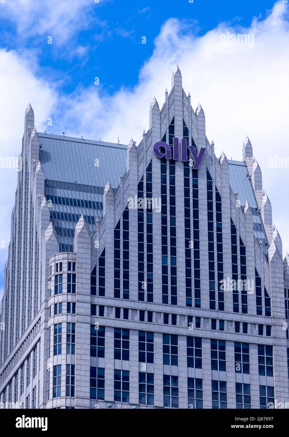 Detroit skyscrapers hi-res stock photography and images - Alamy