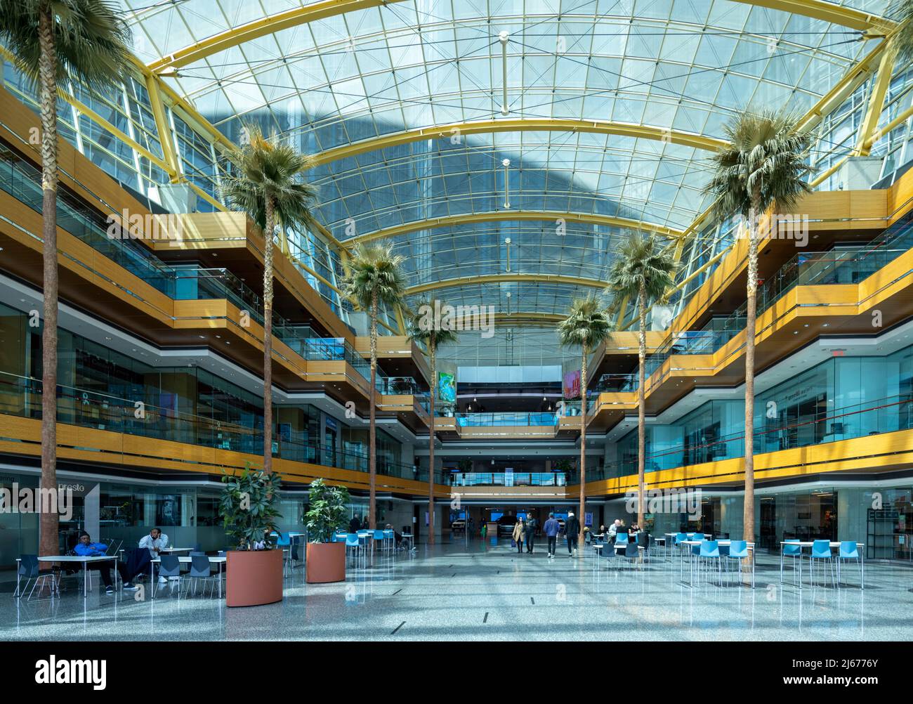 atrium of the Renaissance Center (or GM Renaissance Center and ...