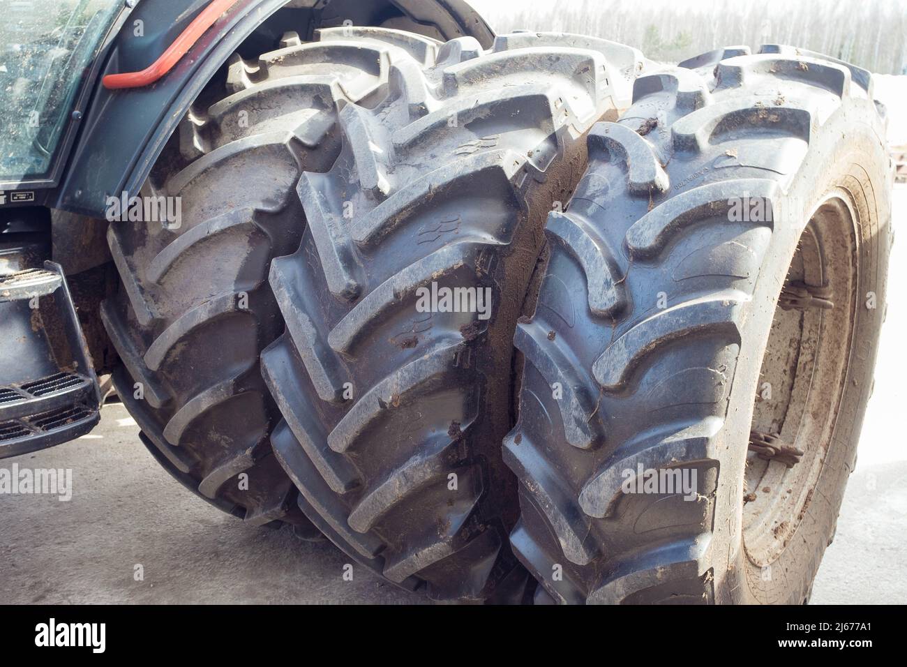 swamp tractor equipment, three tires for easier driving in the swamp ...