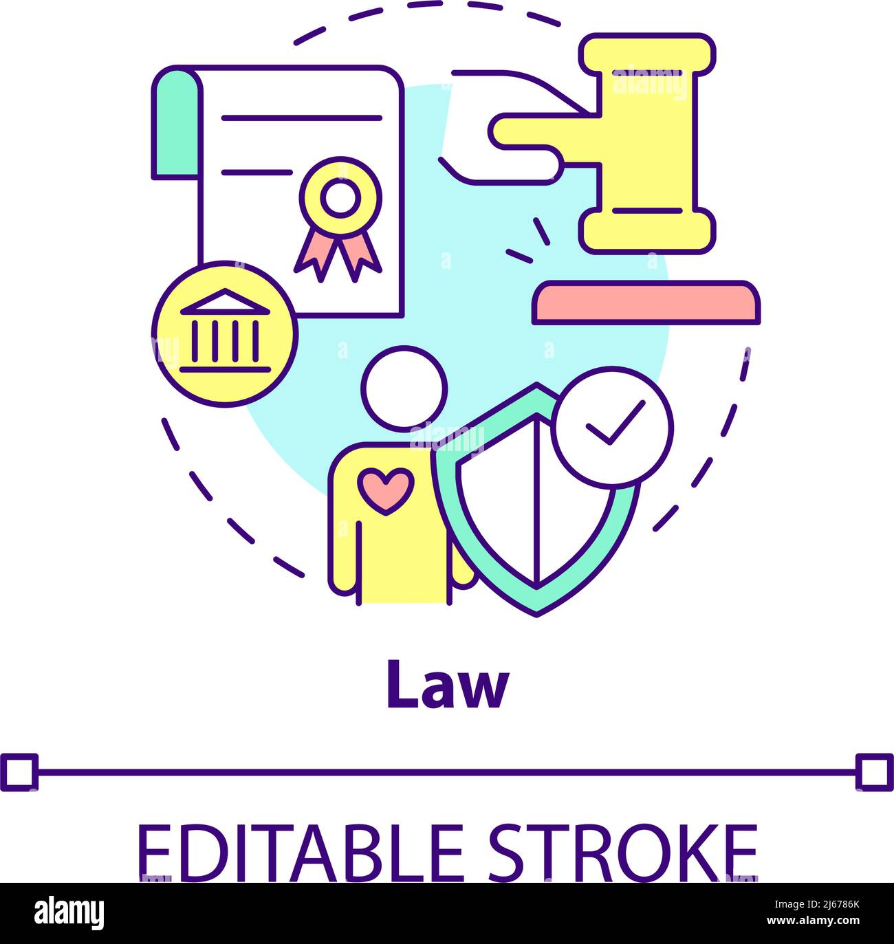 Law concept icon Stock Vector Image & Art - Alamy