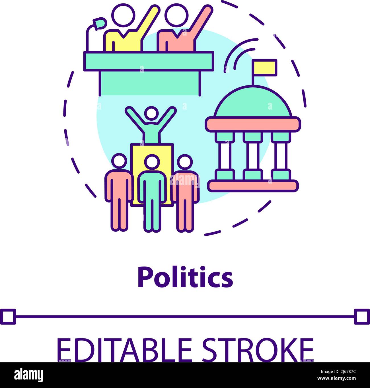 Politics concept icon Stock Vector Image & Art - Alamy
