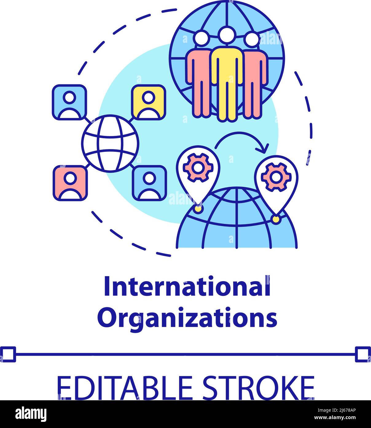 International organisations concept icon Stock Vector Image & Art - Alamy