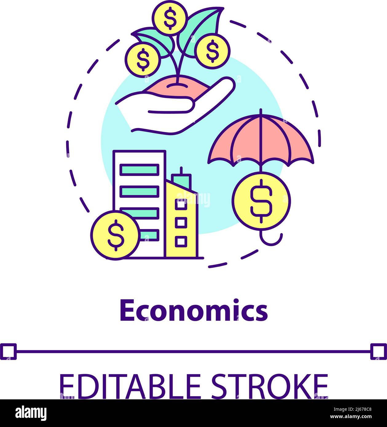 Economics concept icon Stock Vector Image & Art - Alamy