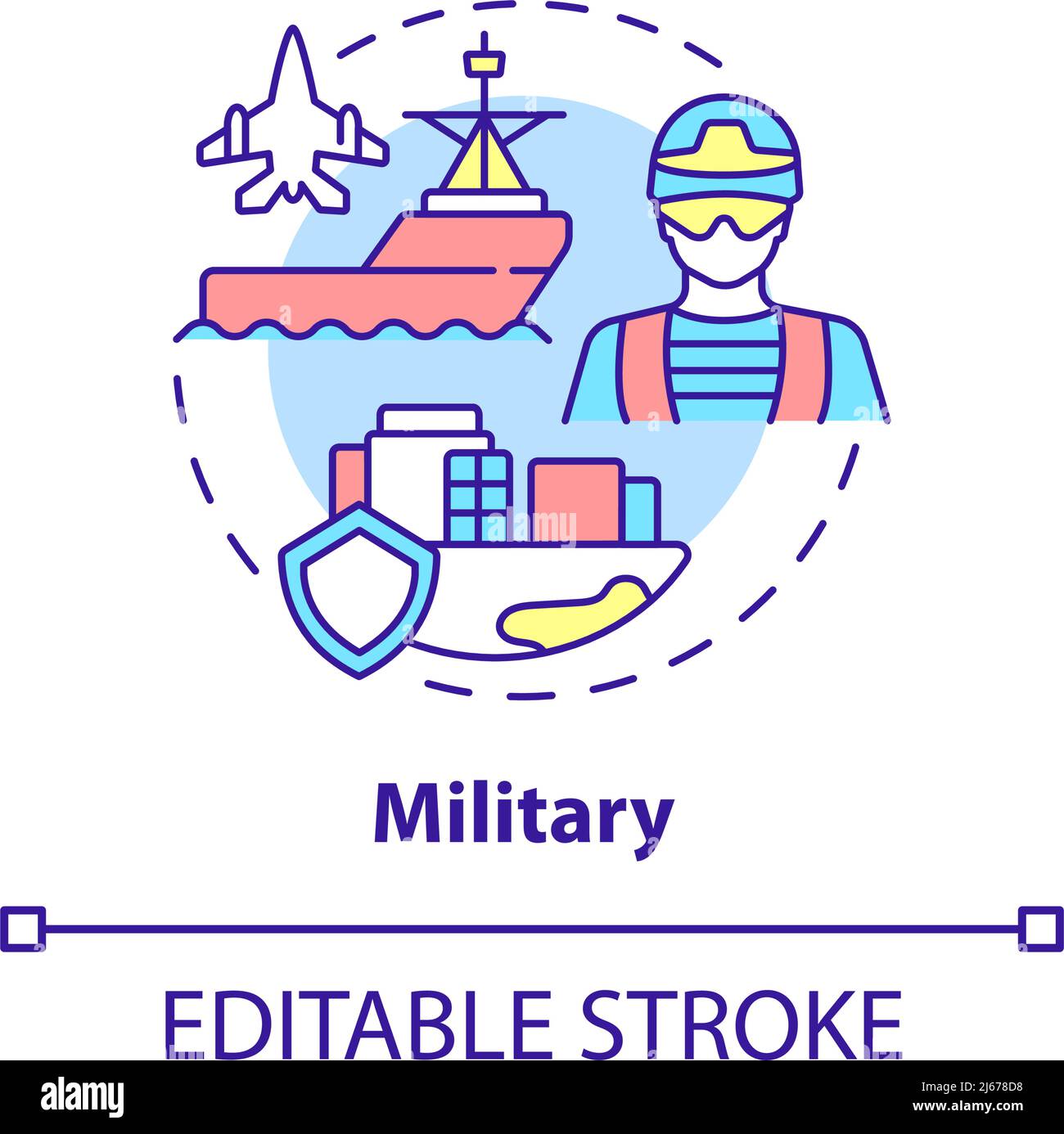 Military concept icon Stock Vector Image & Art - Alamy