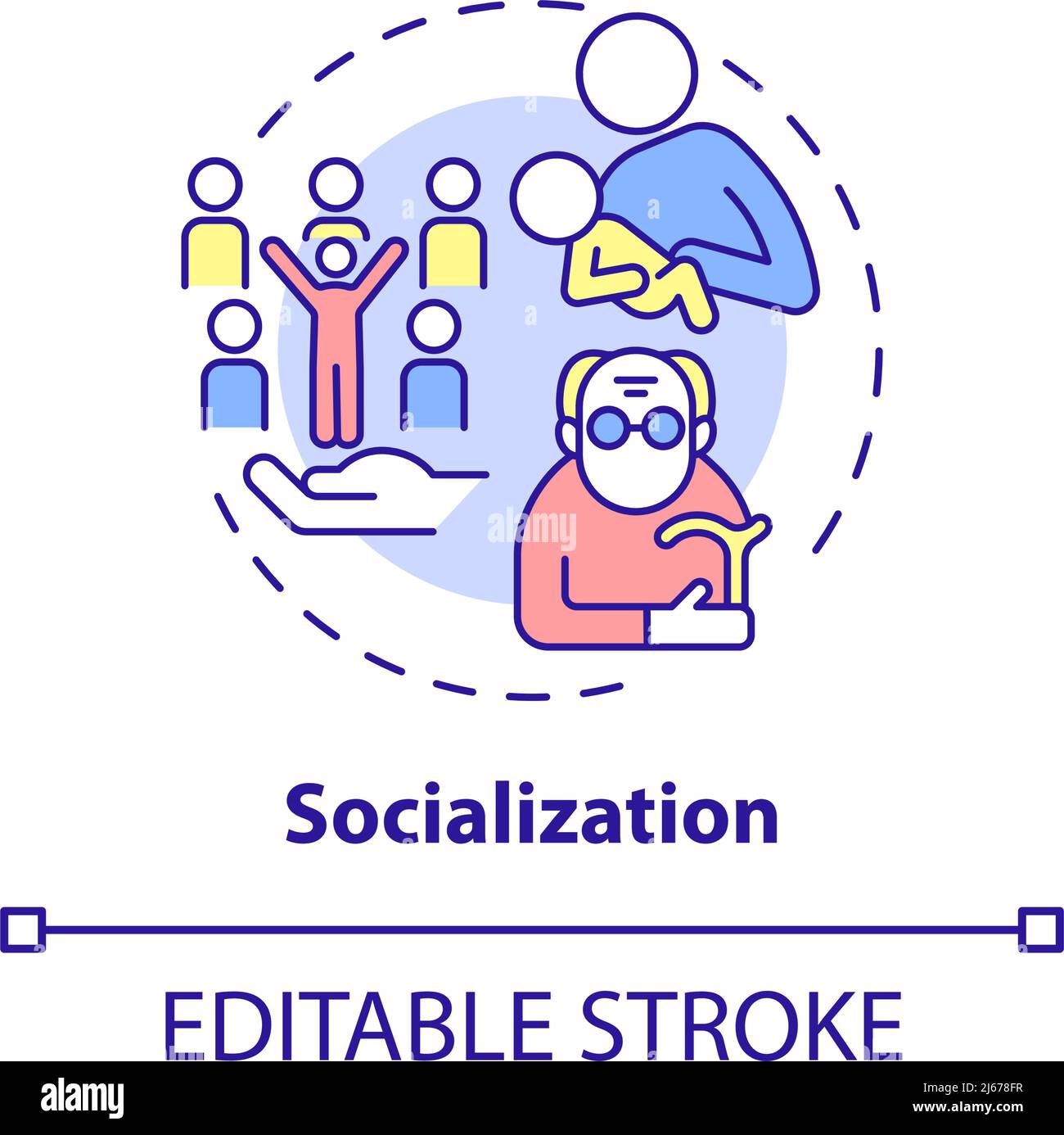 Socialization concept icon Stock Vector Image & Art - Alamy