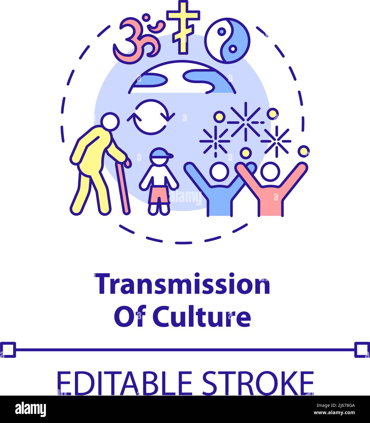 Transmission of culture concept icon Stock Vector Image & Art - Alamy