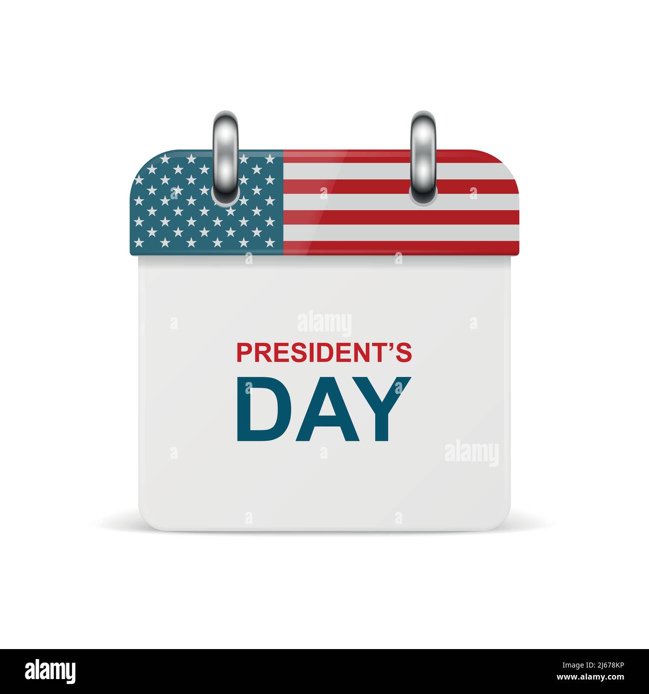Vector 3d Realistic Presidents Day Paper Classic Simple Minimalistic ...