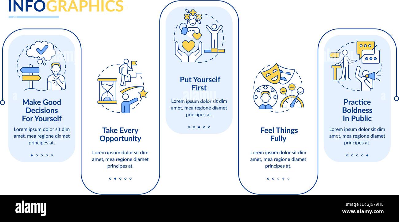 Boosting Mental Health And Wellbeing Rectangle Infographic Template