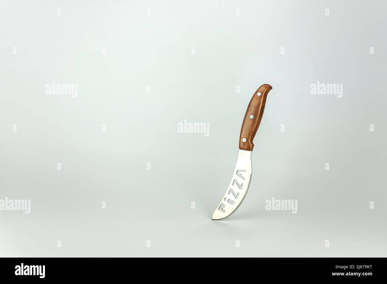 Kitchen knife levitation on its end. Knife weapon cook stainless blade ...