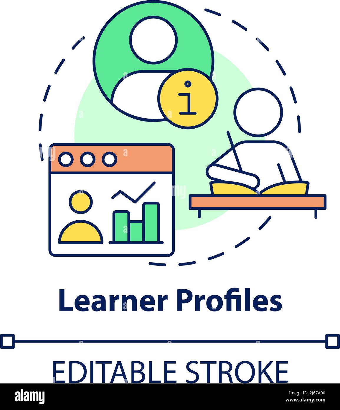 Learner profiles concept icon Stock Vector Image & Art - Alamy