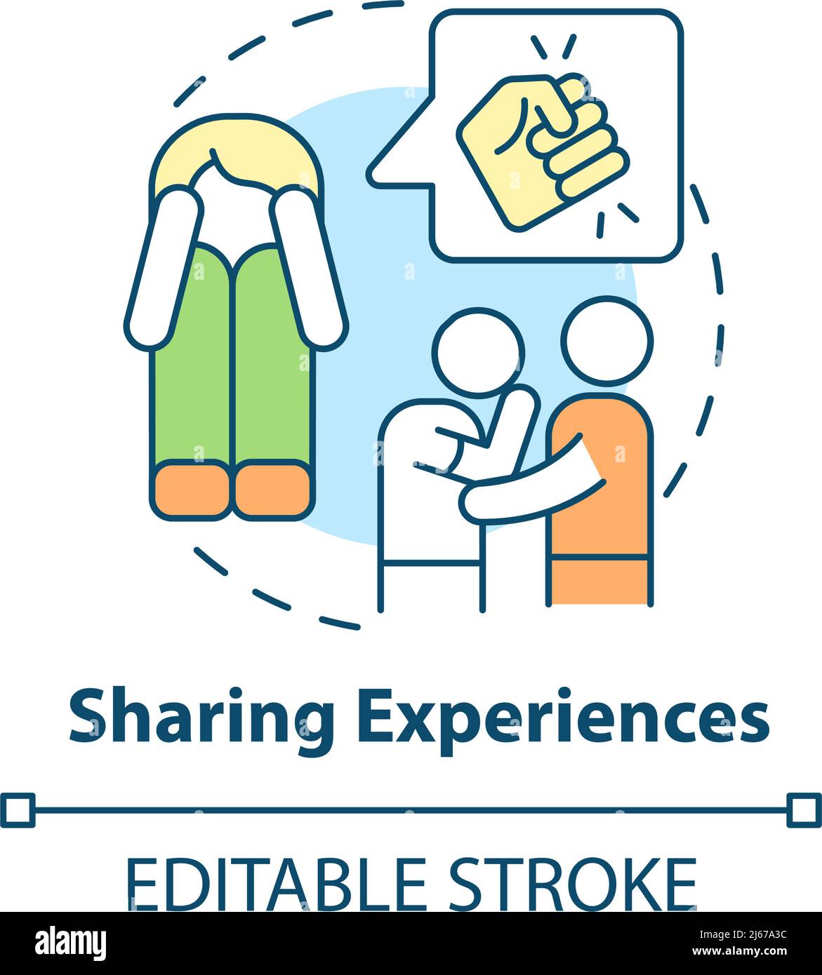 Sharing experiences concept icon Stock Vector Image & Art - Alamy