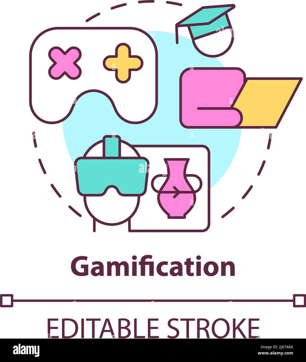 Gamification concept icon Stock Vector Image & Art - Alamy