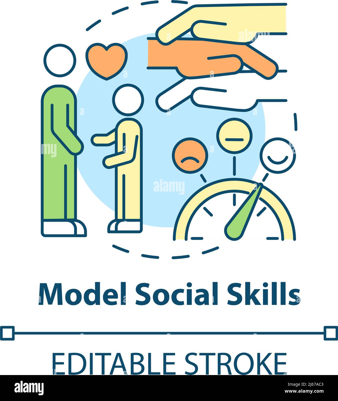 Model social skills concept icon Stock Vector Image & Art - Alamy