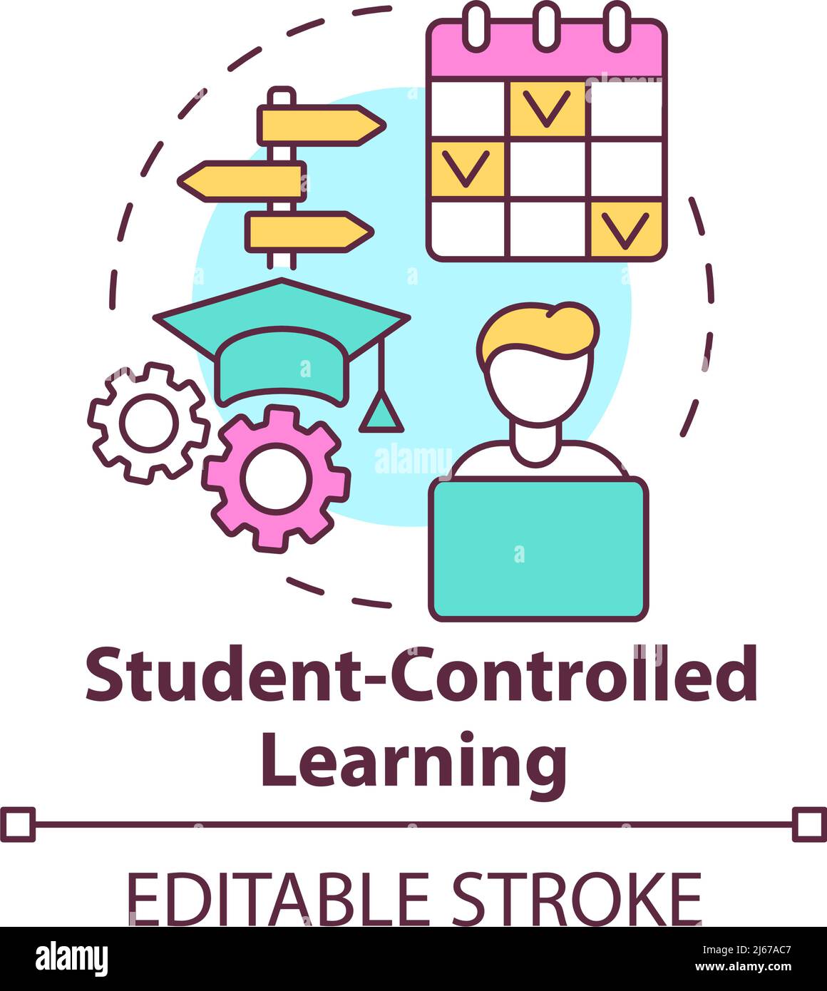 Student controlled learning concept icon Stock Vector Image & Art - Alamy Student controlled learning concept icon Stock Vector Image & Art - Alamy
