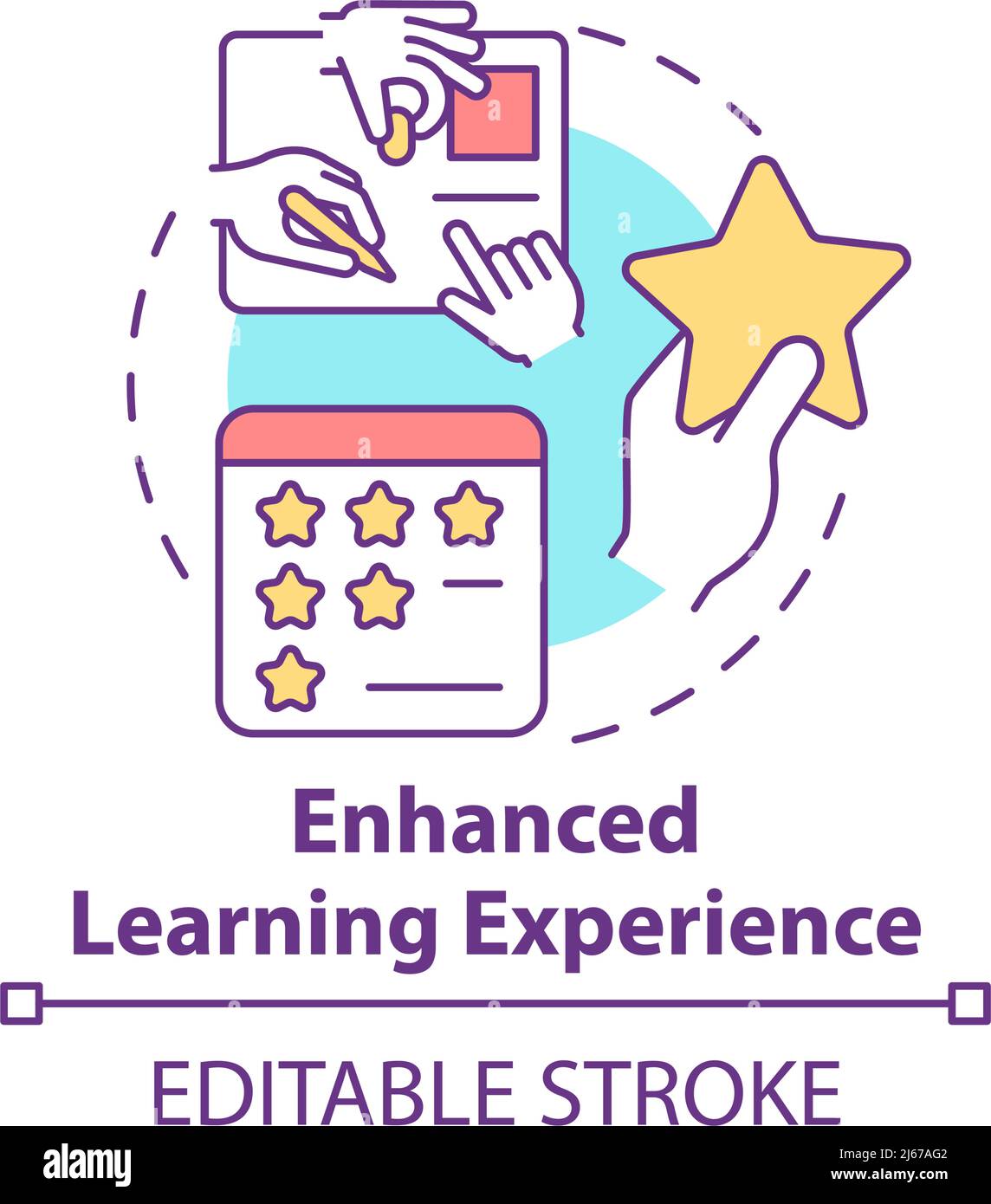 Enhanced learning experience concept icon Stock Vector Image & Art - Alamy