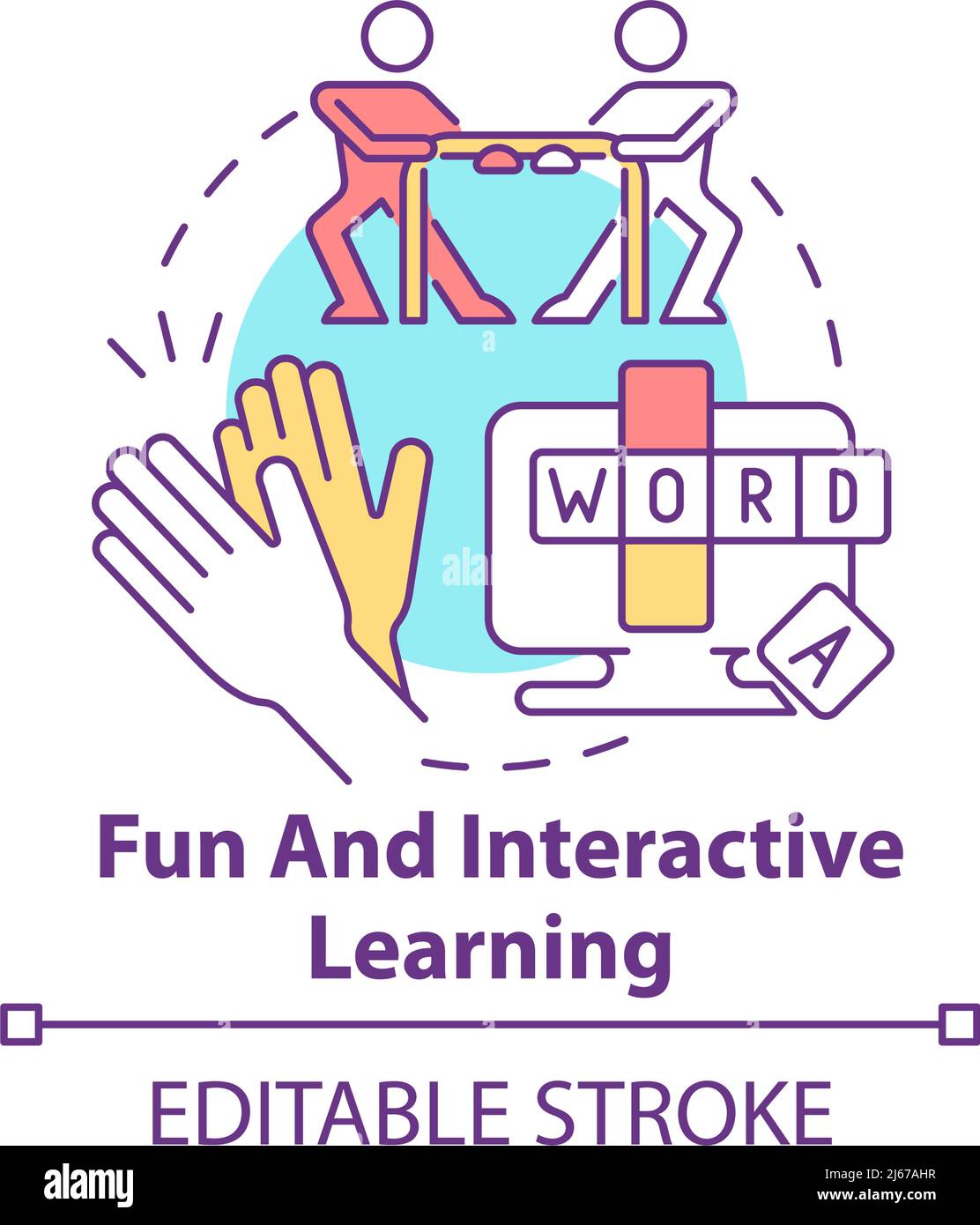 Icon interactive learning Cut Out Stock Images & Pictures - Alamy