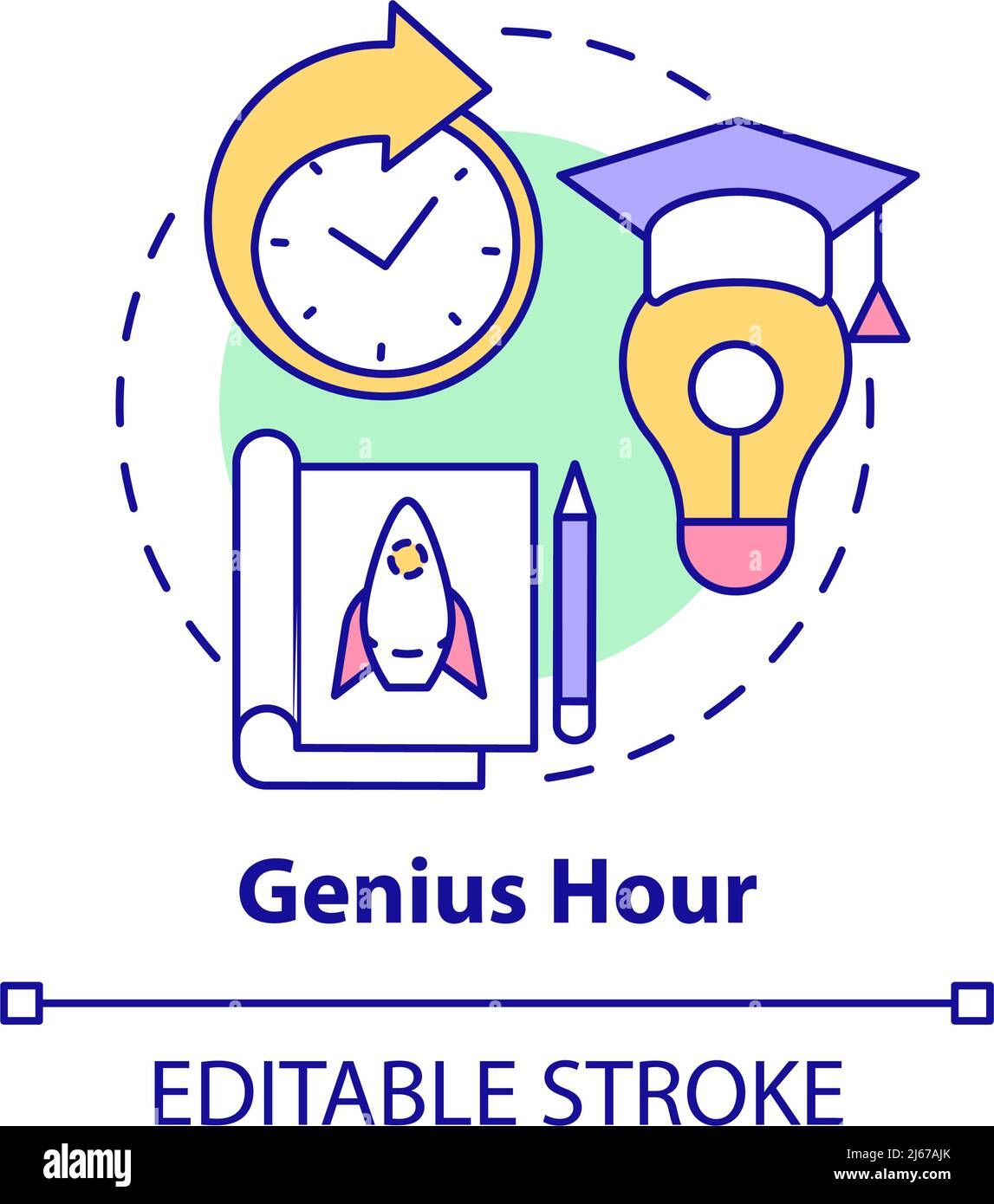 Genius hour concept icon Stock Vector Image & Art - Alamy