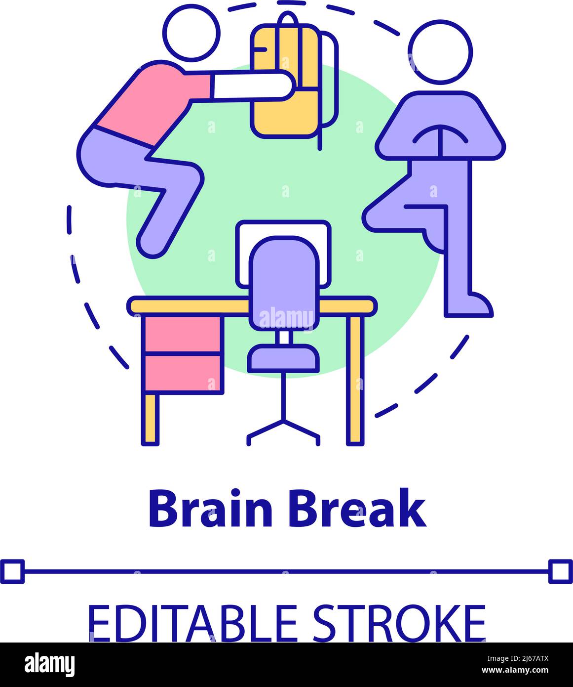 Brain break concept icon Stock Vector Image & Art - Alamy