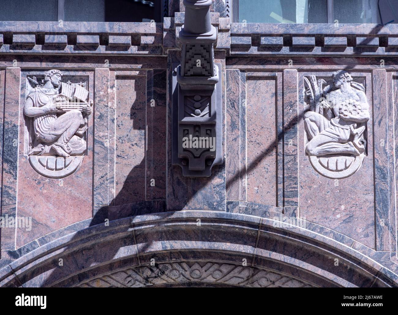 detail of entrance, The David Stott Building, 1150 Griswold Street ...